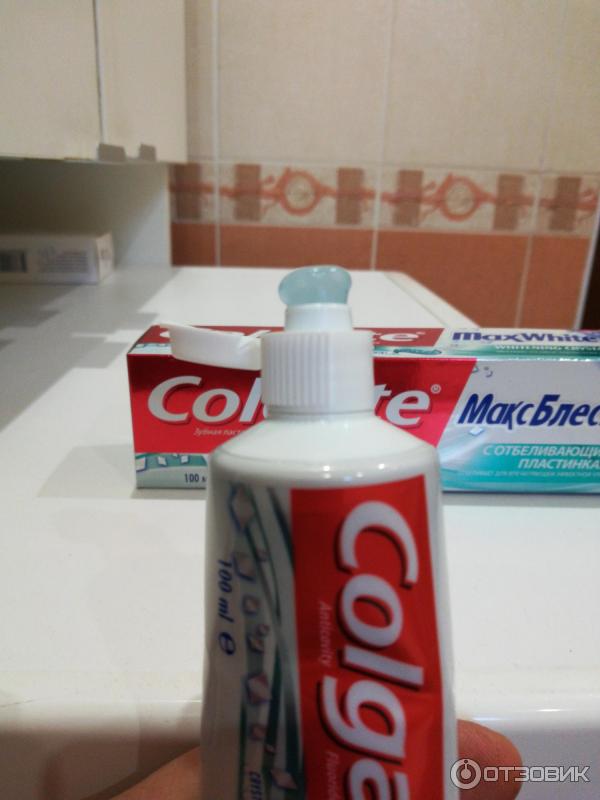 Отзыв о Зубная паста Colgate "Макс Блеск" с отбеливающими пластинками ...